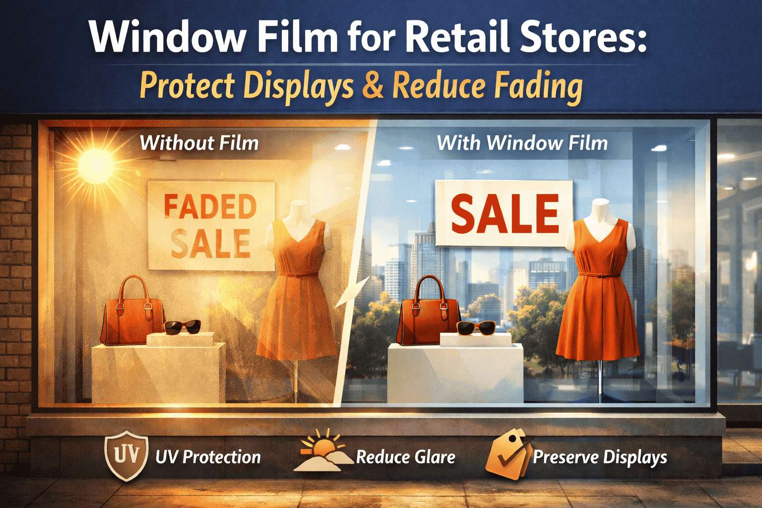 Window Film for Retail Stores | Protect Displays & Reduce Fading